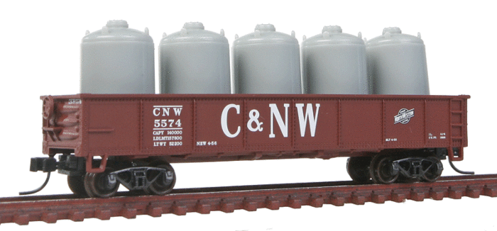 Atlas Trnm - 42' Steel Gondola w/Cement Container Load - Ready to Run ...