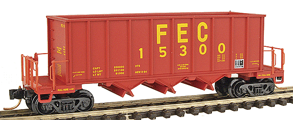 MicroTrain - 43' Ortner 3-Bay Rapid Discharge Hopper w/Barber Rolling ...