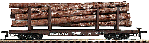 Walthers - 45' Log Car w/Logs - Ready-to-Run 3-Pack - Chehalis Western ...