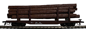 Walthers - 45' Log Flatcar w/Logs Ready-To-Run - Southern Pacific - 932 ...