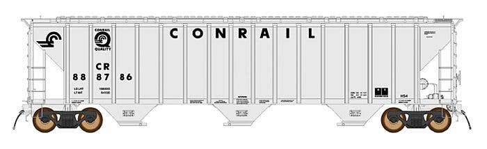Intermount - 4789 PS2-CD Covered Hopper Late Version - Ready to Run - Conrail (gray, Small Logo ...