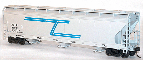 Accurail - 47' ACF 3-Bay Center Flow Covered Hopper - ACF-Blue Stripe ...