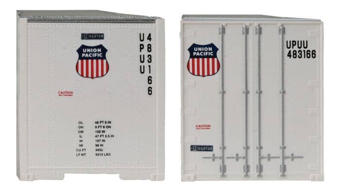 Ribbed Side Intermodal Container Model Walthers HO Scale Union Pacific ...