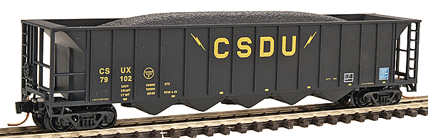 Red Caboos - 5-Bay Ortner Rapid Discharge Hopper - Assembled - CSDU w ...