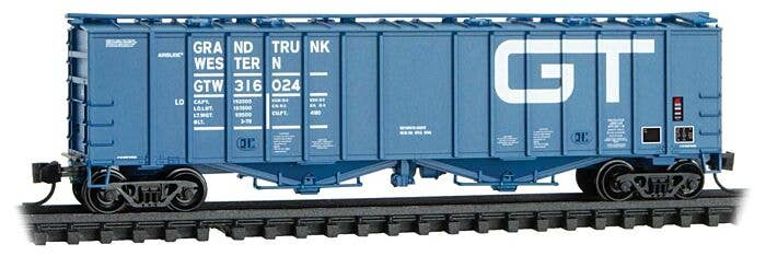 MicroTrain - 50' Airslide Covered Hopper - Ready to Run - Grand Trunk ...