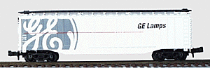 Model Pwr - 50' Boxcar - General Electric (white w/gray GE logo) - 490-4035
