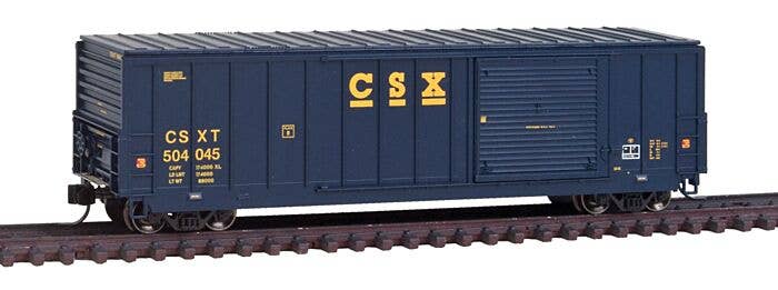 Fox Valley - 50' Canstock Boxcar - Ready to Run - CSX Transportation #504045 (blue, yellow; Blue ...
