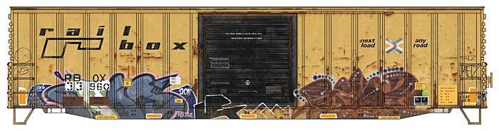 MicroTrain - 50' Exterior-Post Modern Boxcar - Kit - Railbox #33960 ...