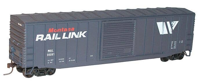 Accurail - 50' Exterior-Post Plug-Door Boxcar - Kit - Montana Rail Link #20093 (blue, white, red ...