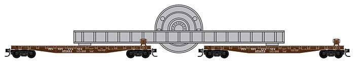 MicroTrain - 50' Fishbelly-Side Flatcar 2-Pack w/Impeller Load - Ready to Run - Pennsylvania ...