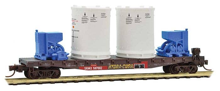 MicroTrain - 50' Fishbelly-Side Flatcar, Titan Rocket Booster Load 3-Pack - Ready to Run - SRMX ...