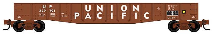 MicroTrain - 50' Fishbelly Drop-End Gondola with Tie Load - Ready to Run - Union Pacific 229791 ...
