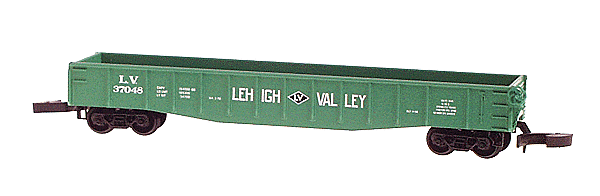 MicroTrain - 50' Gondola Fishbelly Sides Drop Ends w/Marklin Coupler - Lehigh Valley #37048 ...