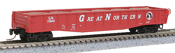 MicroTrain - 50' Gondola w/Fishbelly Sides & Drop-Ends - Ready to Run - With Spool Load, Great ...