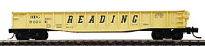MicroTrain - 50' Gondola w/Fishbelly Sides & Drop Ends - Reading #96316 (yellow w/green and ...