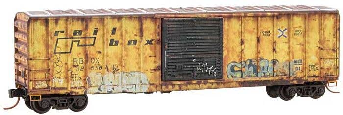 MicroTrain - 50' Rib-Side Single-Door Boxcar No Roofwalk - Ready to Run - Railbox RBOX 32656 ...