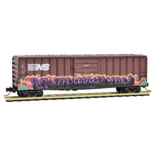 MicroTrain - 50' Rib-Side Single-Door Boxcar No Roofwalk - Ready to Run ...