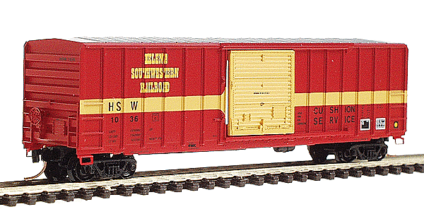 MicroTrain - 50' Rib Side Boxcar Single Door No Roofwalk - Helena Southwestern Railroad #1036 ...
