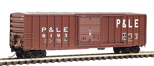 MicroTrain - 50' Rib Side Boxcar Single Operating Door No Roofwalk - Pittsburgh & Lake Erie ...