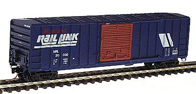 MicroTrain - 50' Rib Side Single Door Boxcar - Montana Rail Link #MRL 20030 (MRL Blue w/white ...