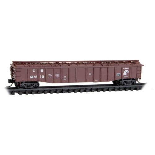 MicroTrain - 50' Steel 14-Panel Covered Gondola w/Fixed Ends - Ready to Run - Conrail #617210 ...