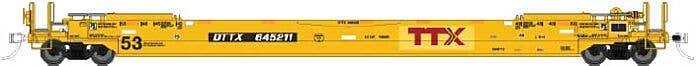 Rapido - 53' Husky-Stack Well Car - Ready to Run - TTX 645812 (yellow ...