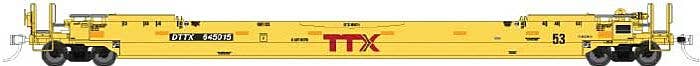 Rapido - 53' Husky-Stack Well Car - Ready to Run - TTX 645206 (yellow ...