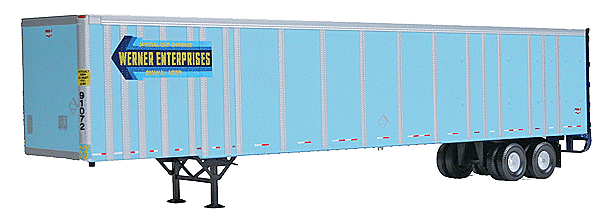 Bowser - 53' Plate Wall1 Highway Trailer Ready to Run - Werner #91072 ...