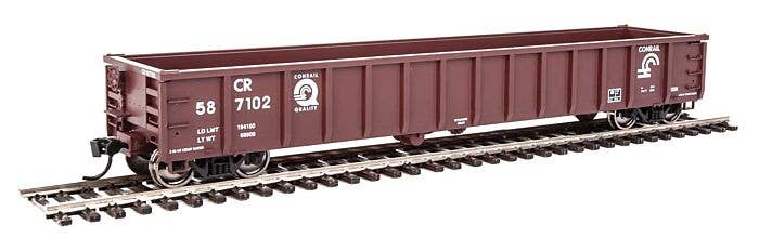 Walthers - 53' Railgon Gondola - Ready To Run - Conrail #587102 (Boxcar Red, white, Quality Logo ...
