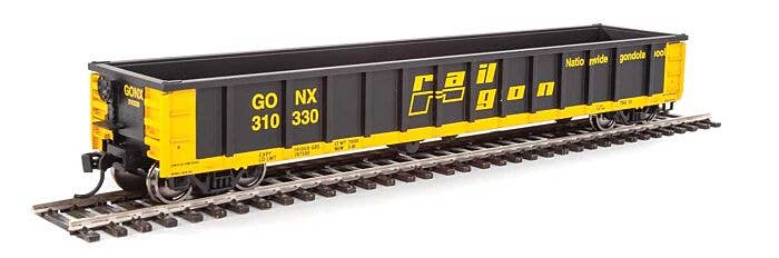 Walthers - 53' Railgon Gondola - Ready To Run - Railgon GONX #310330 (as-built; black, yellow ...