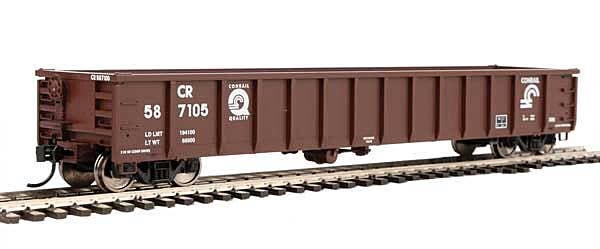 Walthers - 53' Railgon Gondola - Ready To Run - Conrail #587105 (Boxcar Red, white, Quality Logo ...