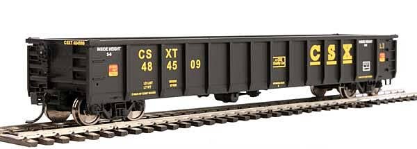 Walthers - 53' Railgon Gondola - Ready To Run - CSX #484509 (black, yellow) - 910-6270