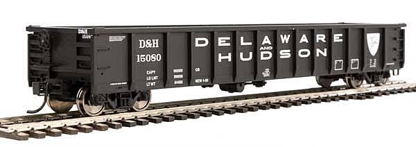 Walthers - 53' Railgon Gondola - Ready To Run - Delaware & Hudson #15080 (black, white, large ...