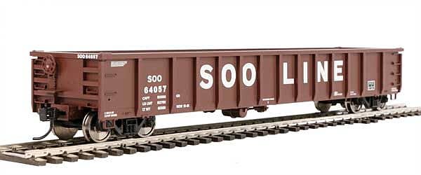 Walthers - 53' Railgon Gondola - Ready To Run - Soo Line #64057 (oxide, white, large name) - 910 ...