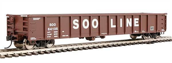 Walthers - 53' Railgon Gondola - Ready To Run - Soo Line #64135 (oxide, white, large name) - 910 ...