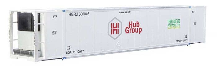 Walthers - 53' Reefer Container - Ready to Run - Hub Group - 949-8705