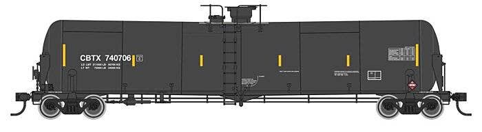 Walthers - 55' Trinity Modified 30,145-Gallon Tank Car - Ready to Run - CIT Group CBTX #740706 ...