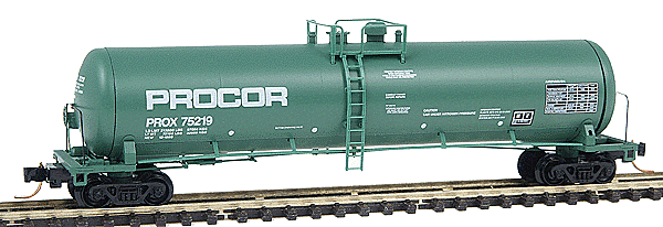 MicroTrain - 56' General Service Tank Car - Procor #75219 (green, white ...