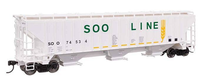 Walthers - 57' Trinity 4750 3-Bay Covered Hopper - Ready to Run - Soo ...