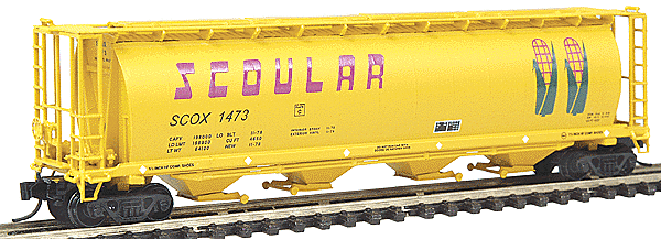 Intermount - 59' 4-Bay Cylindrical Covered Hopper - Trough Hatch ...