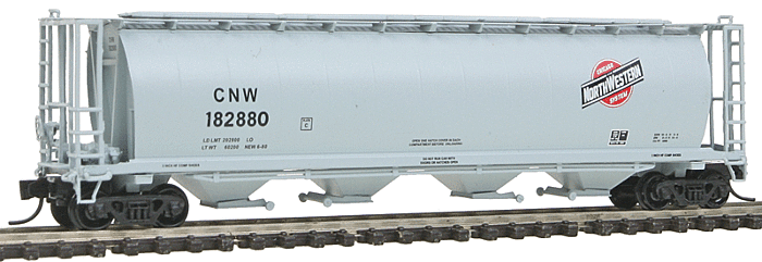 Intermount - 59' 4-Bay Cylindrical Covered Hopper - Trough Hatch ...