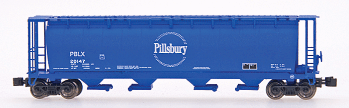 Intermount - 59' 4-Bay Cylindrical Covered Hopper - Trough Hatch ...