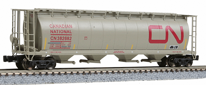 Intermount - 59' 4-Bay Cylindrical Covered Hopper - Trough Hatch ...