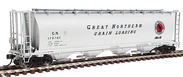 Intermount - 59' 4-Bay Cylindrical Covered Hopper w/Round Hatches - Ready to Run - Great ...