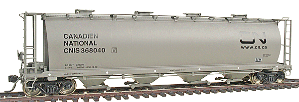 Intermount - 59' 4-Bay Cylindrical Covered Hopper w/Round Hatches - Ready to Run - Canadian ...