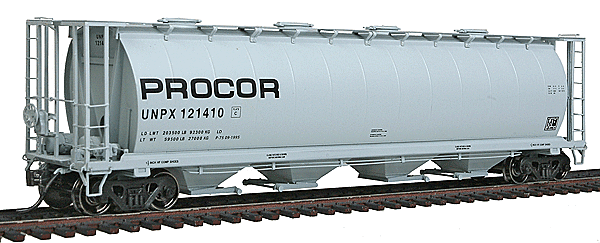 Intermount - 59' 4-Bay Cylindrical Covered Hopper w/Round Hatches - Ready to Run - Procor Canada ...
