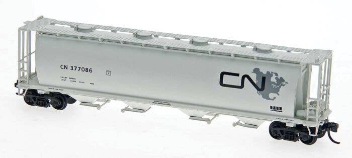 Intermount - 59' 4-Bay Cylindrical Covered Hopper w/Round Hatches - Ready to Run - Canadian ...