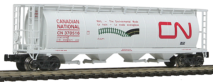 Intermount - 59' 4-Bay Cylindrical Covered Hopper w/Round Hatches - Ready to Run - Canadian ...