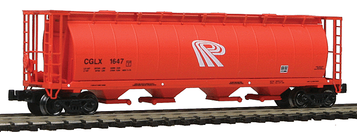 Intermount - 59' 4-Bay Cylindrical Covered Hopper w/Round Hatches - Ready to Run - Potash ...