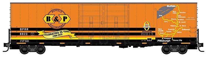 MicroTrain - 60' Excess-Height Double-Door Boxcar - Ready to Run - Buffalo and Pittsburgh ...